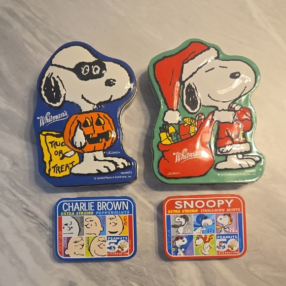 Peanuts | Other | Peanuts Snoopy And Charlie Brown Tin Set | Poshmark